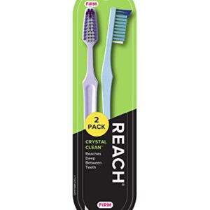 Reach Crystal Clean Toothbrush, Firm, Assorted Colors (Pack of 18)