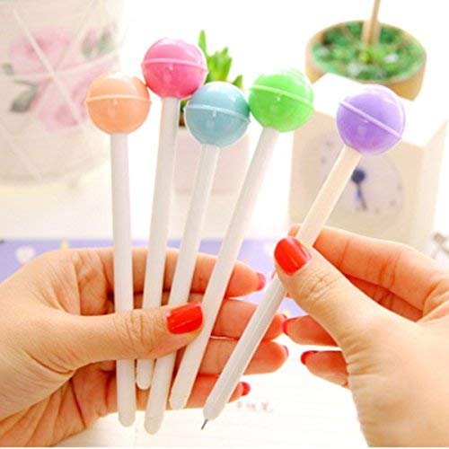 10 Pack 0.5mm Cute Novelty Candy Color Lollipops Gel Ink Pen, Office School Supplies Students Children Gift