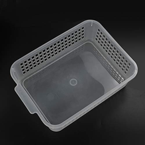 Qskely Rectangular Plastic Storage Organization Trays Baskets in Clear, 6-Pack