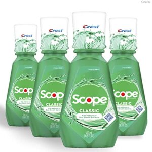 crest scope classic mouthwash, original formula, 500 ml, 4 count