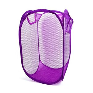 plus mi life 3 pack pop up folable laundry basket mesh hamper washing clothes bag storage bin