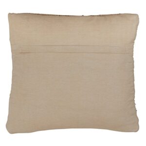 SARO LIFESTYLE Chindi Collection Down-Filled Jute Throw Pillow, 18", Natural