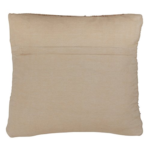 SARO LIFESTYLE Chindi Collection Down-Filled Jute Throw Pillow, 18", Natural