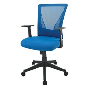 Brenton Studio® Radley Mesh Low-Back Task Chair, Blue/Black