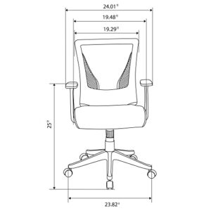 Brenton Studio® Radley Mesh Low-Back Task Chair, Blue/Black