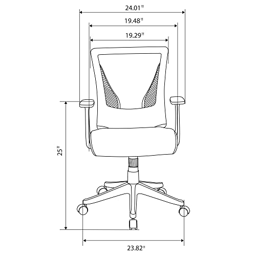 Brenton Studio® Radley Mesh Low-Back Task Chair, Blue/Black