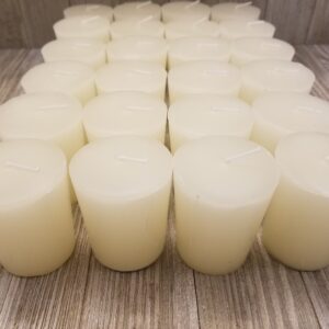 Old Candle Barn 24-Piece Votive Candles - Lily of The Valley Scented 15 Hour - Perfect Ivory Votives - Hand Poured Made in USA