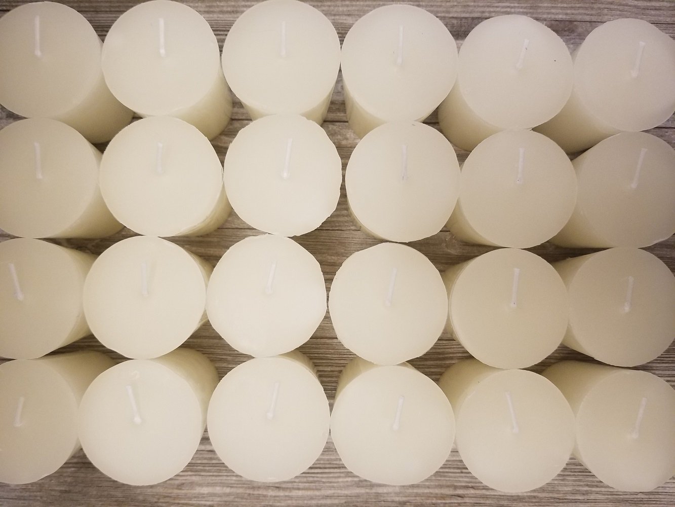 Old Candle Barn 24-Piece Votive Candles - Lily of The Valley Scented 15 Hour - Perfect Ivory Votives - Hand Poured Made in USA