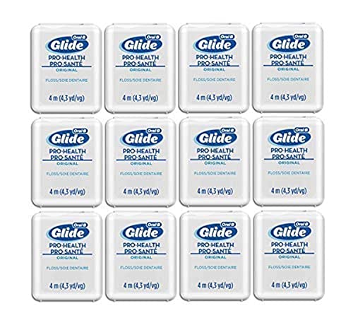 Glide Oral-B Pro-Health Original Floss, Small Size 4 Meters (4.3 Yards) - Pack of 12