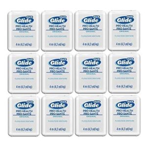 Glide Oral-B Pro-Health Original Floss, Small Size 4 Meters (4.3 Yards) - Pack of 12