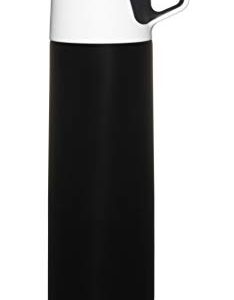 GODAGE Stainless Steel Double Wall Coffee Thermos, Vacuum Bottle, Amazing Temperature Retention Effect, for Hot and Cold, Leak and Sweat Proof, Built in Cup, 17 Ounce (500ml), BPA Free (Black)