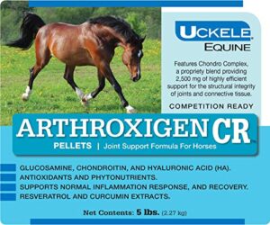 uckele arthroxigen cr pellets for horses, joint supplement, no devil's claw, 5 lb