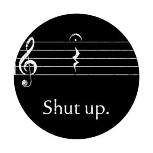 Funny Music Shut up Quarter Rest and Fermata PopSockets PopGrip: Swappable Grip for Phones & Tablets