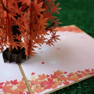 TIMMOR MAGIC 3D Pop Up cards, Golden Maple Tree Cards, Birthday Cards, Mom Cards, Thank you Cards, Greeting Cards (Golden Maple)