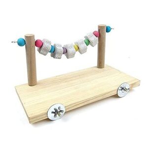 litewoo chinchilla wooden platform perch with teeth chew lava stone toys for rat hamster squirrel guinea pig chinchilla bird parrot