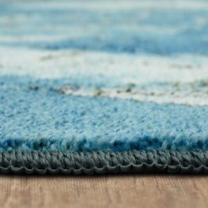 Mohawk Home Coastal Splash Aqua Area Rug, 5'x8', Blue