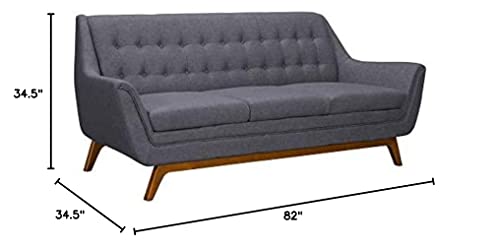 Armen Living Janson Sofa, Dark Gray