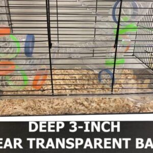 New 3 Level Sparkle Clear Transparent Syrian Hamster Mice Mouse Rat Cage with Large Top Running Ball