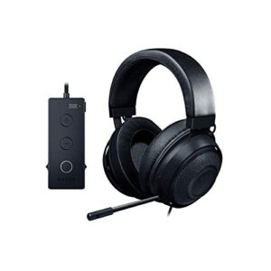 razer kraken tournament edition thx 7.1 surround sound gaming headset: retractable noise cancelling mic - usb dac -  for pc, ps4, ps5, nintendo switch, xbox one, xbox series x & s, mobile – black