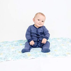 Alphabetz Alphabetz Premium, Soft Baby Boy Blanket, Blue Elephants, 2 Ply Extreme Softness and Comfort