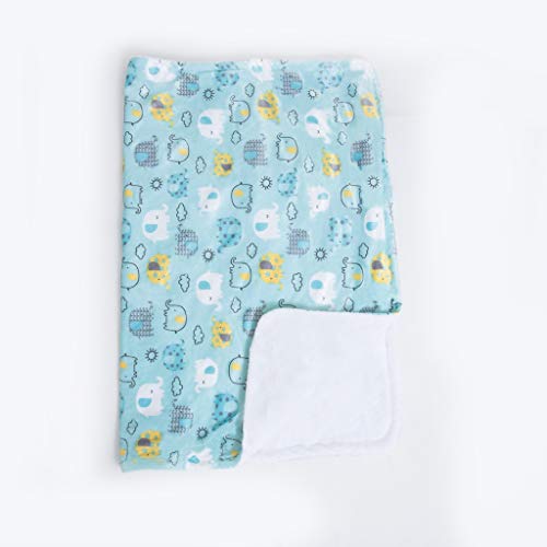 Alphabetz Alphabetz Premium, Soft Baby Boy Blanket, Blue Elephants, 2 Ply Extreme Softness and Comfort