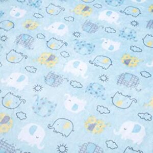 Alphabetz Alphabetz Premium, Soft Baby Boy Blanket, Blue Elephants, 2 Ply Extreme Softness and Comfort