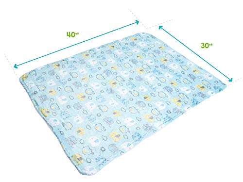 Alphabetz Alphabetz Premium, Soft Baby Boy Blanket, Blue Elephants, 2 Ply Extreme Softness and Comfort