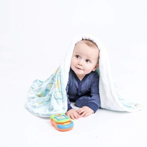 Alphabetz Alphabetz Premium, Soft Baby Boy Blanket, Blue Elephants, 2 Ply Extreme Softness and Comfort