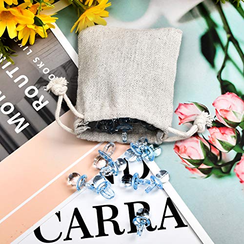 calary 100pcs Double Canvas Drawstring Bag Cotton Pouch Gift Sachet Bags Muslin Bag Reusable Tea Bag 2.75x4 Inch