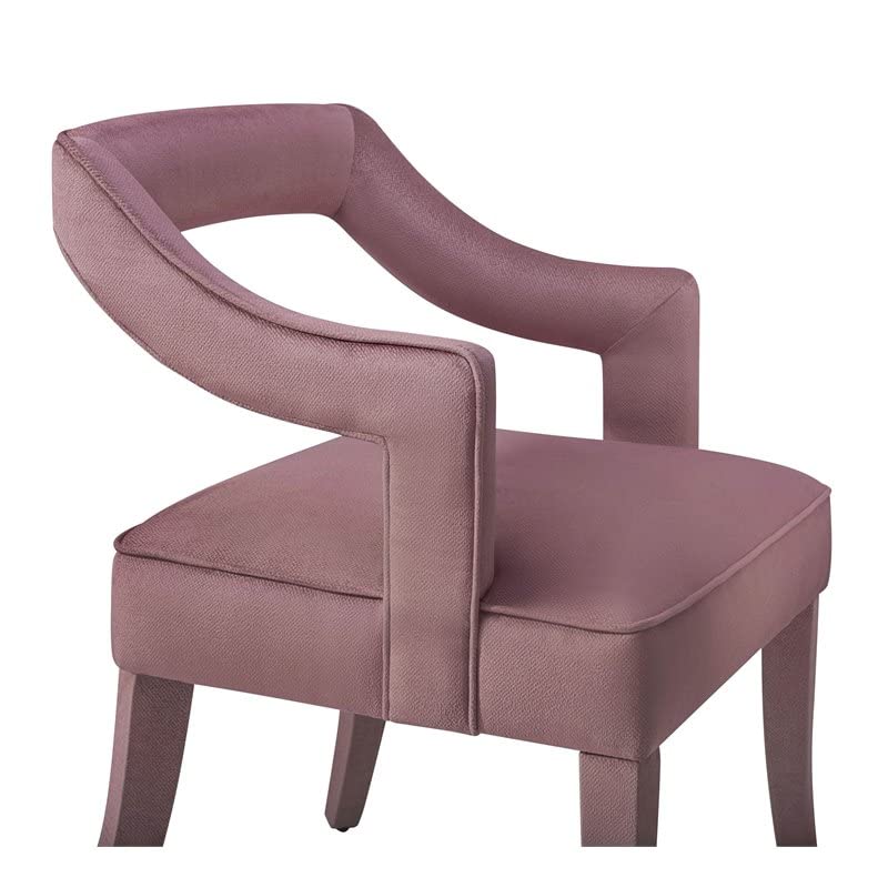 TOV Furniture Tiffany Modern Upholstered Dining Room Chair, Pink