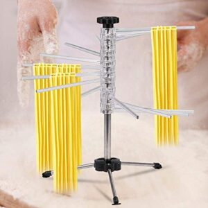 Foldable Pasta Drying Rack, Stainless Steel Folding Detachable Spaghetti Dryer Stand Holder Noodle Hanging Accessory Kitchen Gadget