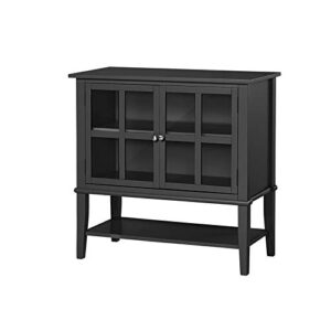 ameriwood home franklin 2 door storage cabinet, black