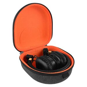 Geekria Shield Headphones Case Compatible with Marshall Major II, Major III, Major IV, Mid ANC Case, Replacement Hard Shell Travel Carrying Bag with Cable Storage (Dark Grey)