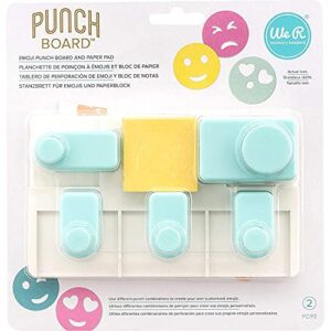 we r memory keepers emoji punch board (2 piece)