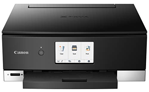 Canon TS8220 Wireless All in One Photo Printer with Scannier and Copier, Mobile Printing, Black, Works with Alexa