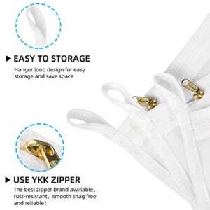 TENRAI 3 Pack (3 Medium) Delicates Laundry Bags, Bra Fine Mesh Wash Bag, Use YKK Zipper, Have Hanger Loops, Zippered, Protect Best Clothes in The Washer (White)