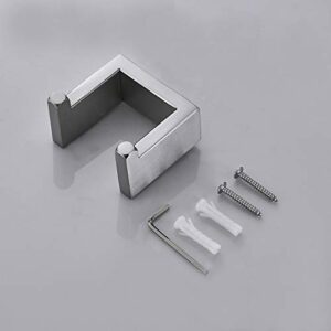 JunSun Bathroom Double Robe Hook Modern Design Little Towel Hook Coat Hook Contemporary Clothes Hook Kitchen Hooks Stainless Steel Wall Mounted Hook Anti-Rust Garage Hooks Bathroom Hook Brushed Nickel