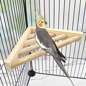 litewoo bird perch corner platform stand shelf for birds budgie parakeet cockatiel conure cockatoo（ladder）