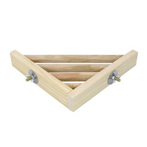 Litewoo Bird Perch Corner Platform Stand Shelf for Birds Budgie Parakeet Cockatiel Conure Cockatoo（Ladder）