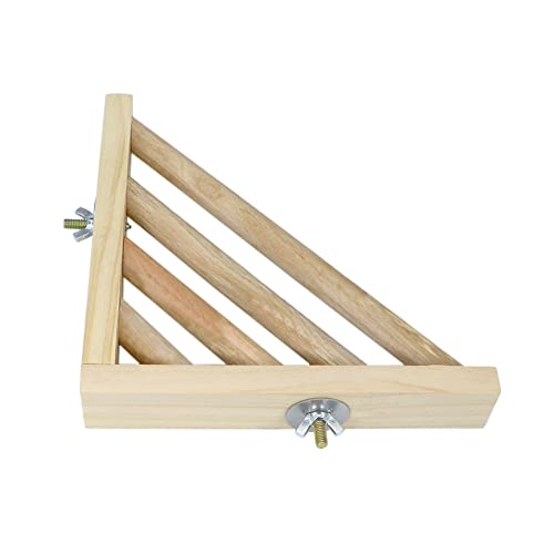 Litewoo Bird Perch Corner Platform Stand Shelf for Birds Budgie Parakeet Cockatiel Conure Cockatoo（Ladder）