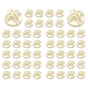 howdia wire cube plastic connectors for wire grid cube storage shelving & mesh snap organizer 50pcs - cream