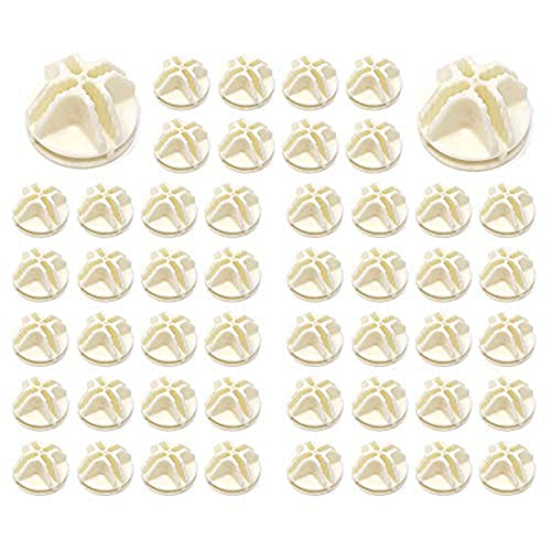 HOWDIA Wire Cube Plastic Connectors for Wire Grid Cube Storage Shelving & Mesh Snap Organizer 50pcs - Cream