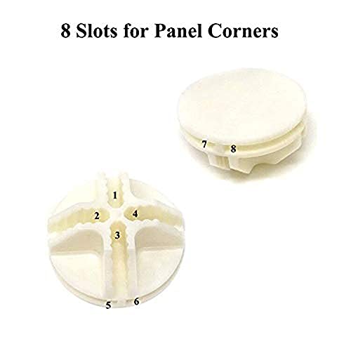 HOWDIA Wire Cube Plastic Connectors for Wire Grid Cube Storage Shelving & Mesh Snap Organizer 50pcs - Cream