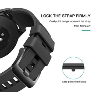 Fastener Rings Compatible for Fitbit Versa Versa 2 Versa 3 Versa 4 Versa SE Versa Lite Sense Bands 6-PACK Security Loop Holder Keeper Retainer Fixed Non-Slip Silicon Loops for Versa Smartwatch,Black