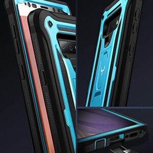 YOUMAKER Kickstand Case for Galaxy Note 9, Full Body with Built-in Screen Protector Heavy Duty Protection Shockproof Rugged Cover for Samsung Galaxy Note 9 6.4 Inch - Blue