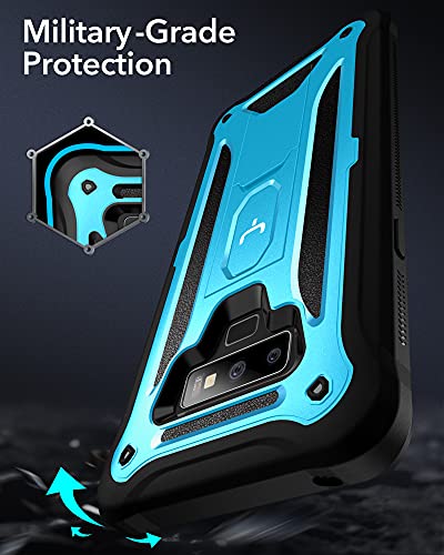 YOUMAKER Kickstand Case for Galaxy Note 9, Full Body with Built-in Screen Protector Heavy Duty Protection Shockproof Rugged Cover for Samsung Galaxy Note 9 6.4 Inch - Blue