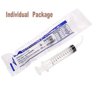 Gufastore 50pcs 12cc Disposable Dental Syringe Dental Care Rinse Enema Syringe, Curved Tip