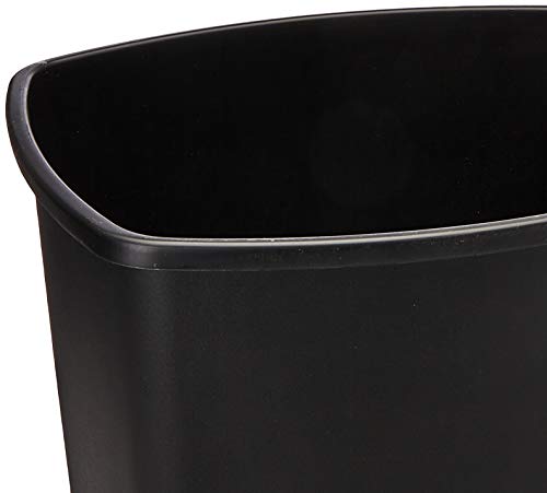 Sterilite 10889004 13.2 Gallon Plastic Home/Office Kitchen Bathroom Basement Garage SwingTop Waste Basket Trash Can or Recycling Bin, Black