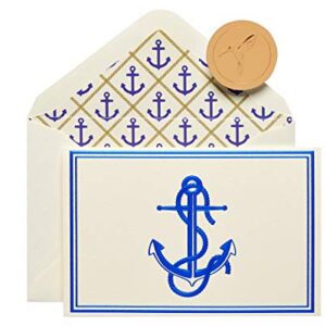 Papyrus Blank Cards with Envelopes, Nautical Anchor (16-Count)