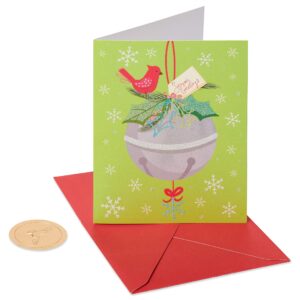 Papyrus Christmas Cards Boxed with Envelopes, Happy Holiday Season, Jingle Bell (20-Count)